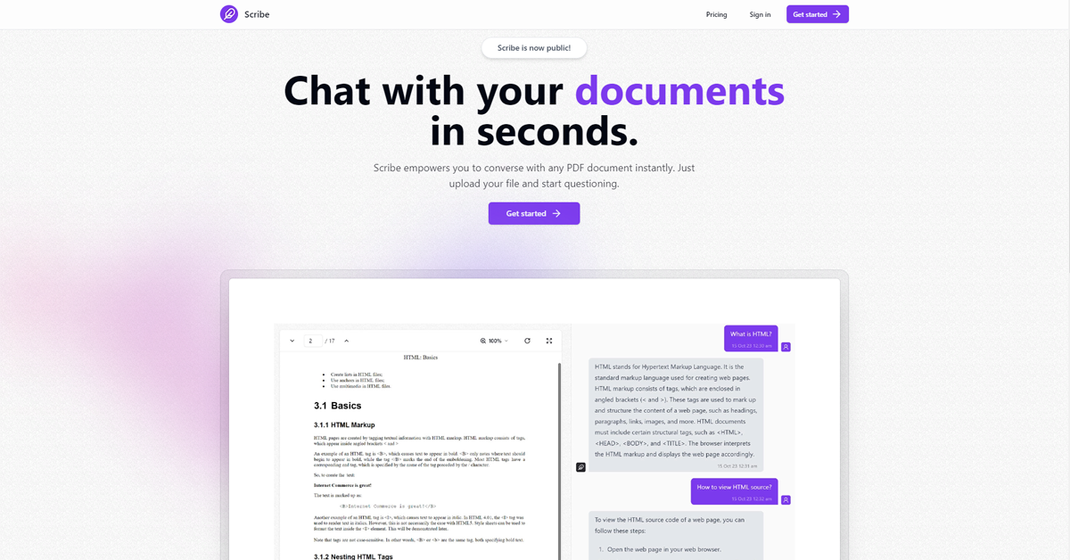Scribe — Chat with Your Documents